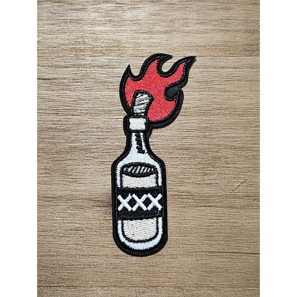 Accessories | Bottle On Fire Message In A Bottle Iron On Patch | Poshmark